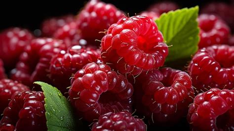 Premium Ai Image Fresh Red Raspberry Background Premium Ai Image Fresh Red Raspberry Background
