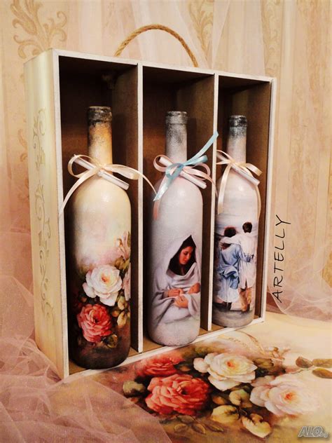 Бутилки за наричане подарък за младоженци Сувенир Ръчно изработени Бутилки за нарича