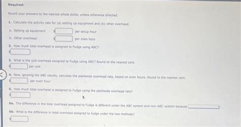 Solved Comparing Abc And Plantwide Overhead Cost Assignments