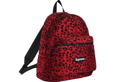 Supreme White Leopard Backpack