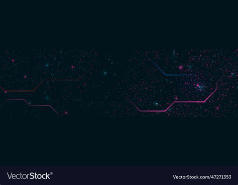 Abstract Binary Code Technology With Circuit Vector Image