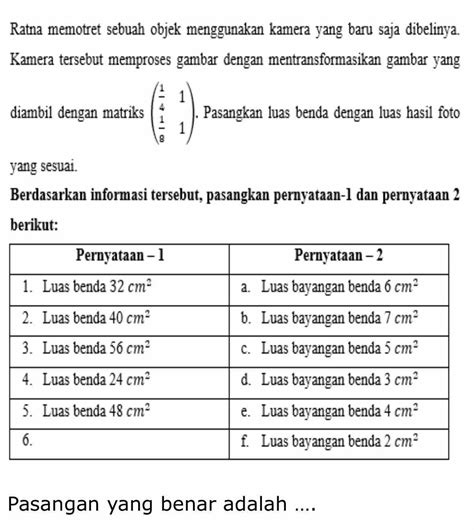 Solved Ratna Memotret Sebuah Objek Menggunakan Kamera Yang Baru Saja