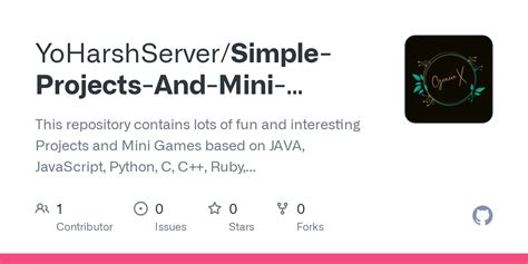 GitHub YoHarshServer Simple Projects And Mini Games This Repository Contains Lots Of Fun And
