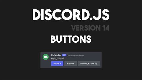 Discordjs V14 Discord Buttons Youtube