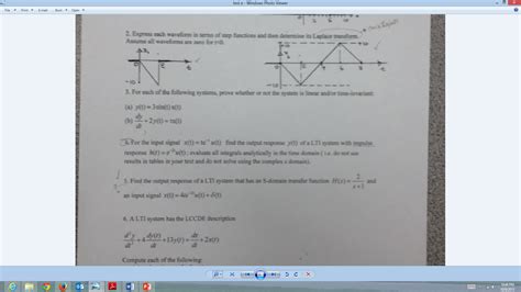 Solved Please Do Number Only For The Input Signal Chegg Com