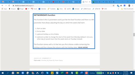 Calculate Workdays Between Two Dates In Power Bi
