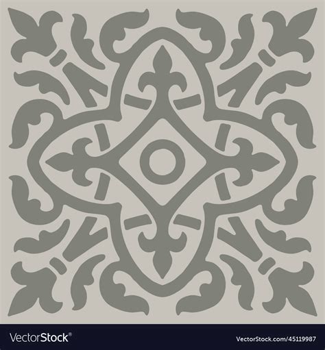 Ancient Ceramic Tile Pattern Wall Or Floor Vector Image