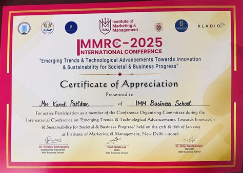 Kunal Patidar On Linkedin Honored To Have Been An Active Member Of The Organizing Committee For