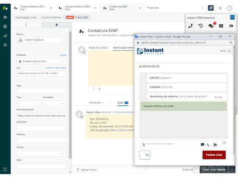 instant crm extensions app integration with zendesk support