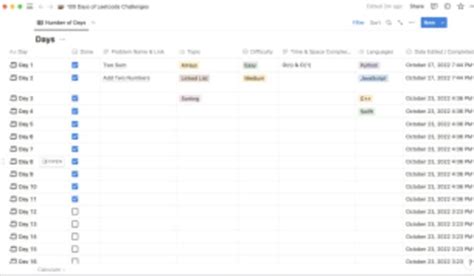 100 Days Of Leetcode Challenges Prototion