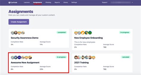 Types Of Learner Assignment And Phishing Reports Huntress Product