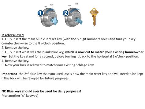 How To Rekey Using Your Blue Reset Key