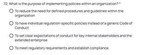 Solved What Is The Purpose Of Implementing Policies Within