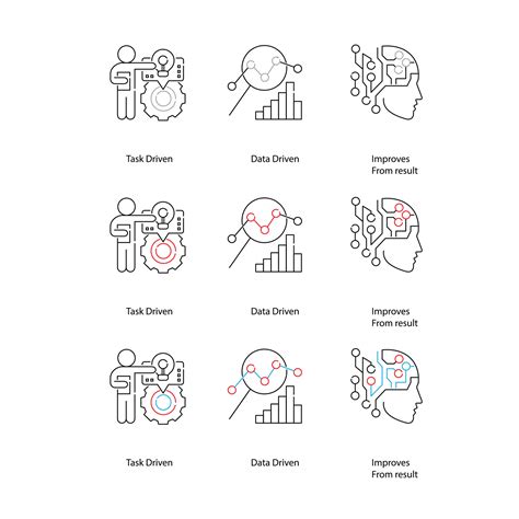 Machine Learning Algorithm Icons Streamlining Decision Making Processes