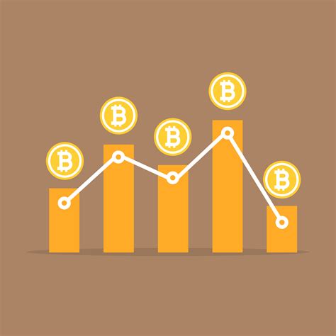 Bitcoin With Graph Up And Down 3589776 Vector Art At Vecteezy
