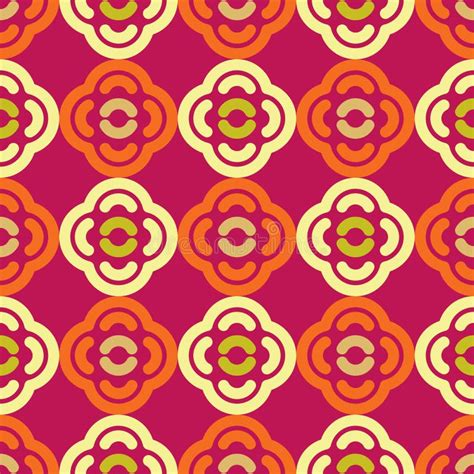 Seamless Abstract Geometric Pattern Mosaic Texture Semicircle Wave Stock Illustration