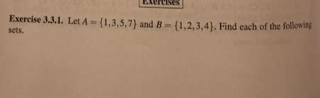 Solved EXercises Exercise Let A And B Chegg Com