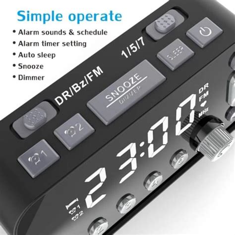 digital alarm clock dab fm alarm clock radio dual grandado
