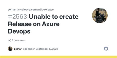 Unable To Create Release On Azure Devops · Issue 2563 · Semantic