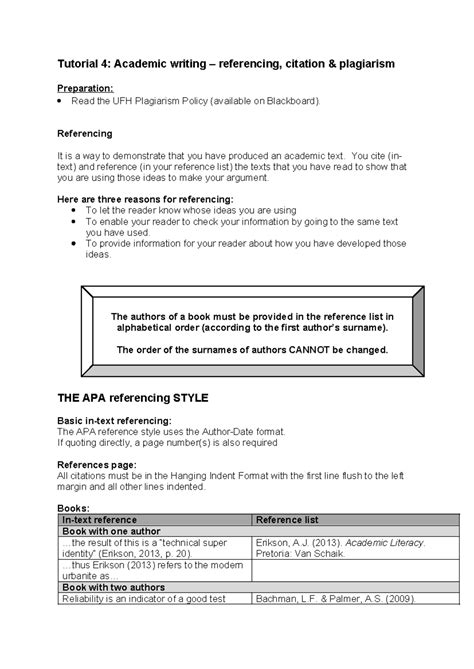 Assignment Support 4 Referencing Citing And Plagiarism Tutorial 4