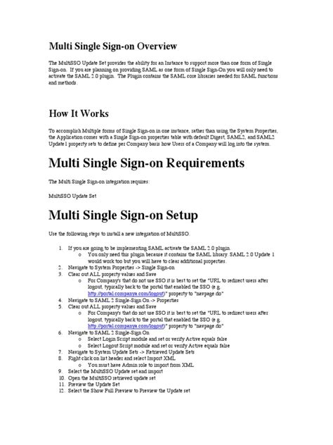 PDF ServiceNow Multi Single Sign DOKUMEN TIPS