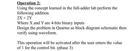 Solved Operation 2 Using The Concept Learned In The