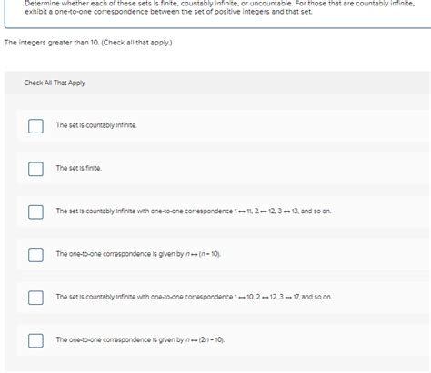 Solved Determine Whether Each Of These Sets Is Finite Chegg