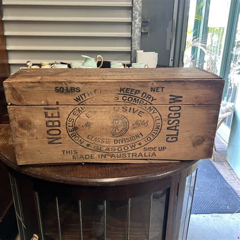 Packing Crate Advertising Explosive S Glasgow South Perth Antiques