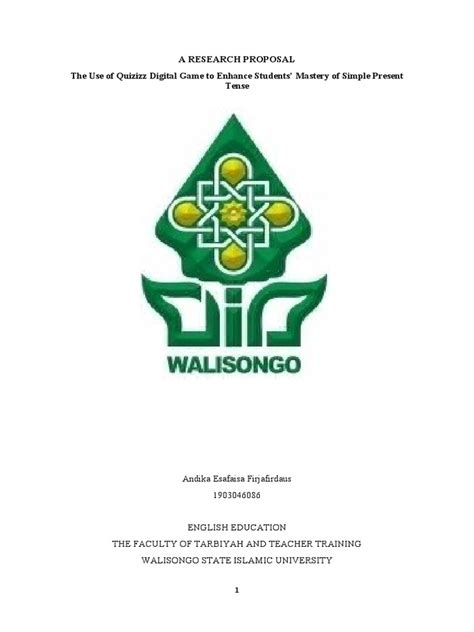 Proposal Skripsi Andika Pdf Verb Grammatical Tense