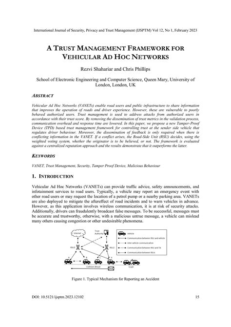 A Trust Management Framework For Vehicular Ad Hoc Networks Pdf