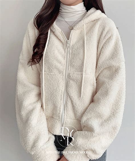 기본템3color 뽀송 양털 털 퍼 후리스 플리스 후드 집업 점퍼 에이블리