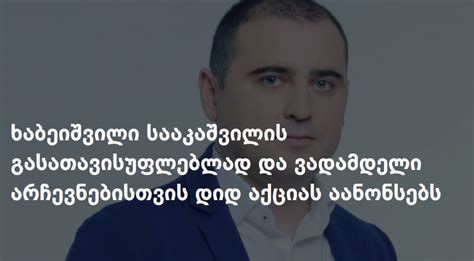 ხაბეიშვილი სააკაშვილის გასათავისუფლებლად და ვადამდელი არჩევნებისთვის აქციას აანონსებს