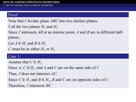 Sets Of Axioms And Finite Geometries Pdf