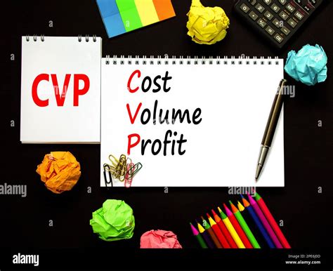 Cvp Cost Volume Profit Symbol Concept Words Cvp Cost Volume Profit On