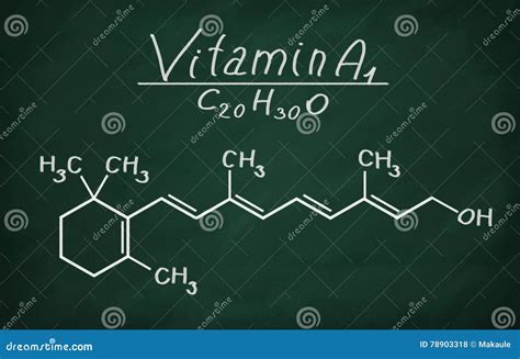 Structural Model of Vitamin A1 Stock Illustration - Illustration of ...