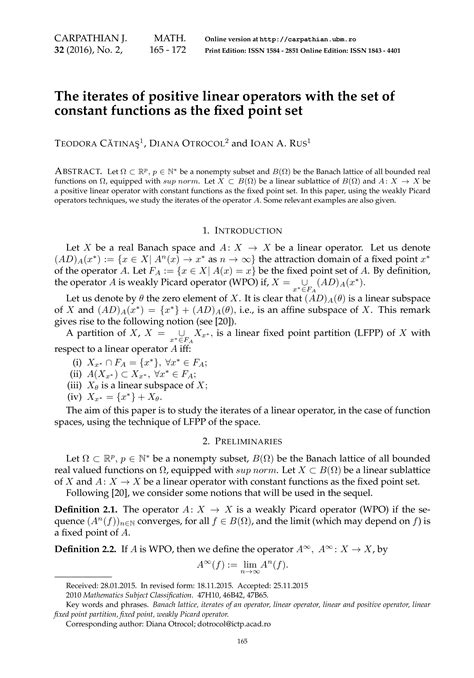 The Iterates Of Positive Linear Operators With The Set Of Constant