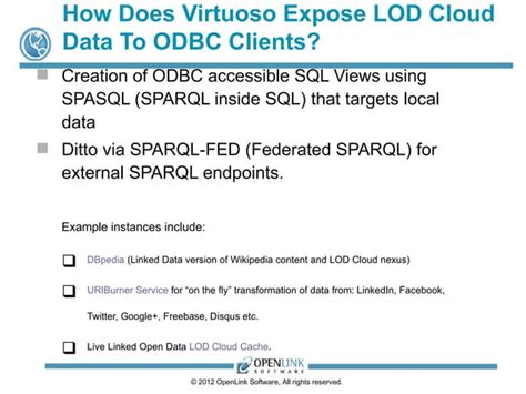 Exploiting Linked Open Data Via Microsoft Access Using Odbc File Dsns Ppt