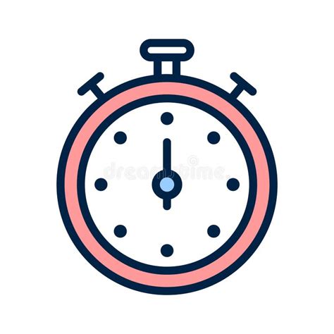 Icon Of A Stopwatch For Timing Or Tracking Duration Stock Illustration