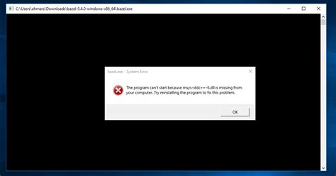 Tensorflow The Program Cant Start Because Msys Stdc 6dll Is