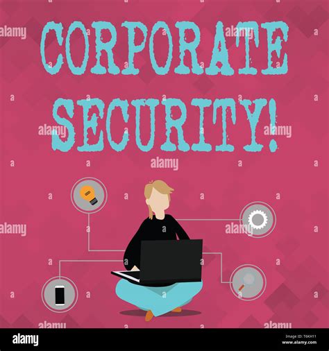 Writing Note Showing Corporate Security Business Concept For Practice Of Protecting Business