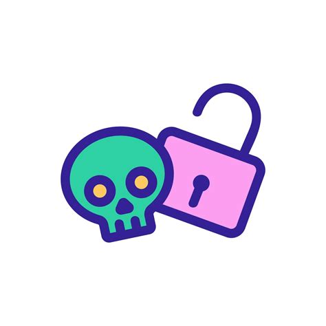 Hacking The Internet Lock Icon Vector Isolated Contour Symbol Illustration 9962439 Vector Art