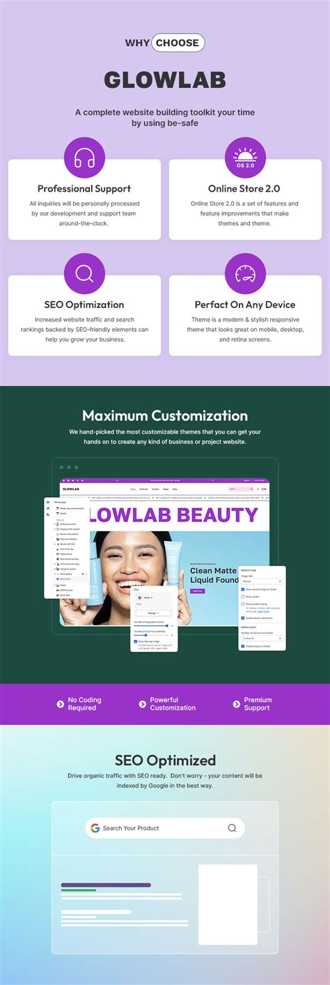 Glowlab Beauty Cosmetics Skincare Multipurpose Shopify Responsive Theme