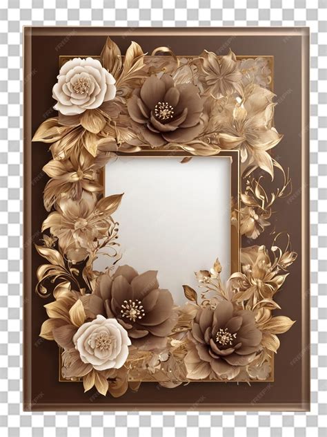 Premium Psd Beautiful Luxury Flower Wadding Card Design Isolated