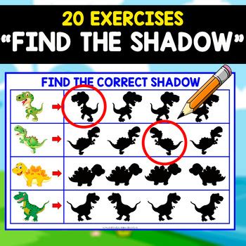FIND THE SHADOW Exercises By Editorial Arenas Educativas STORE