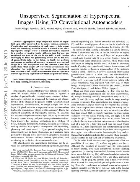 Pdf Unsupervised Segmentation Of Hyperspectral Images Using 3d Dokumentips