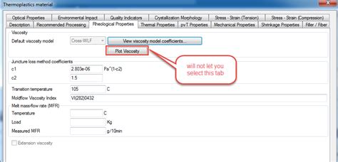 Plot Pvt Data And Plot Viscosity Graphs Will Not Plot In Moldflow 2017