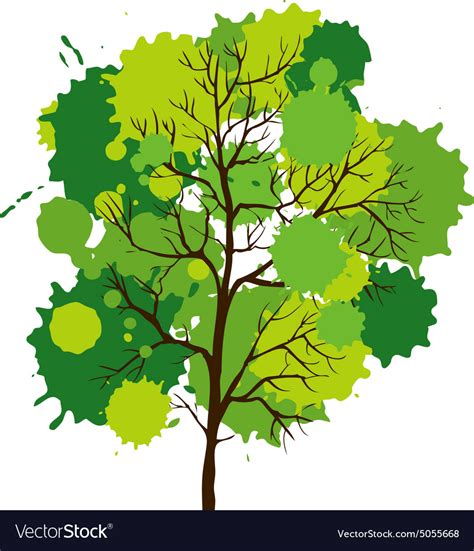 Background With Tree Royalty Free Vector Image