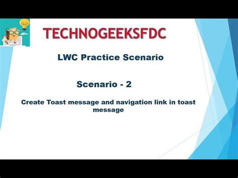 alok kumar on linkedin lwc scenario 2 toast message and navigation
