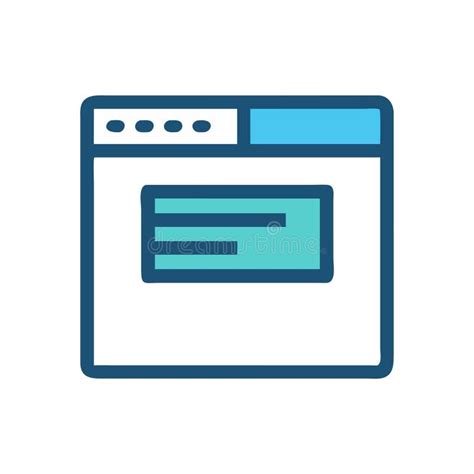 Stylish Web Browser Tab Icon For User Experience Stock Vector