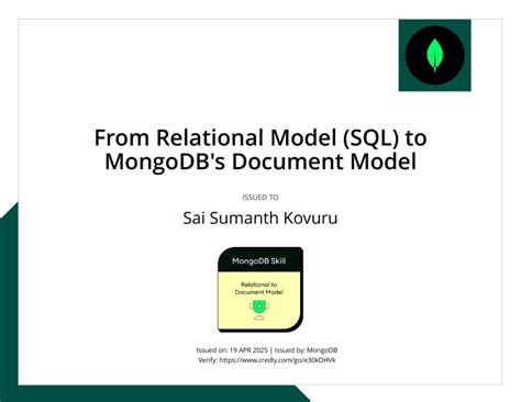 Mongodb Skillbadge Learning Databasedesign Documentmodel Mongodb